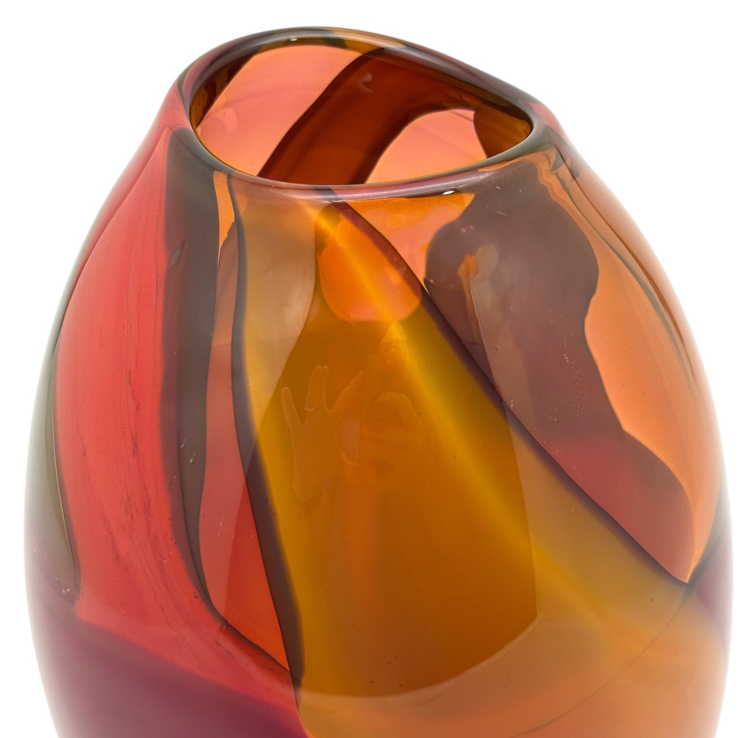 Watercolor Series Hot Palette Vase Egg | Sigwarth Glass Studio