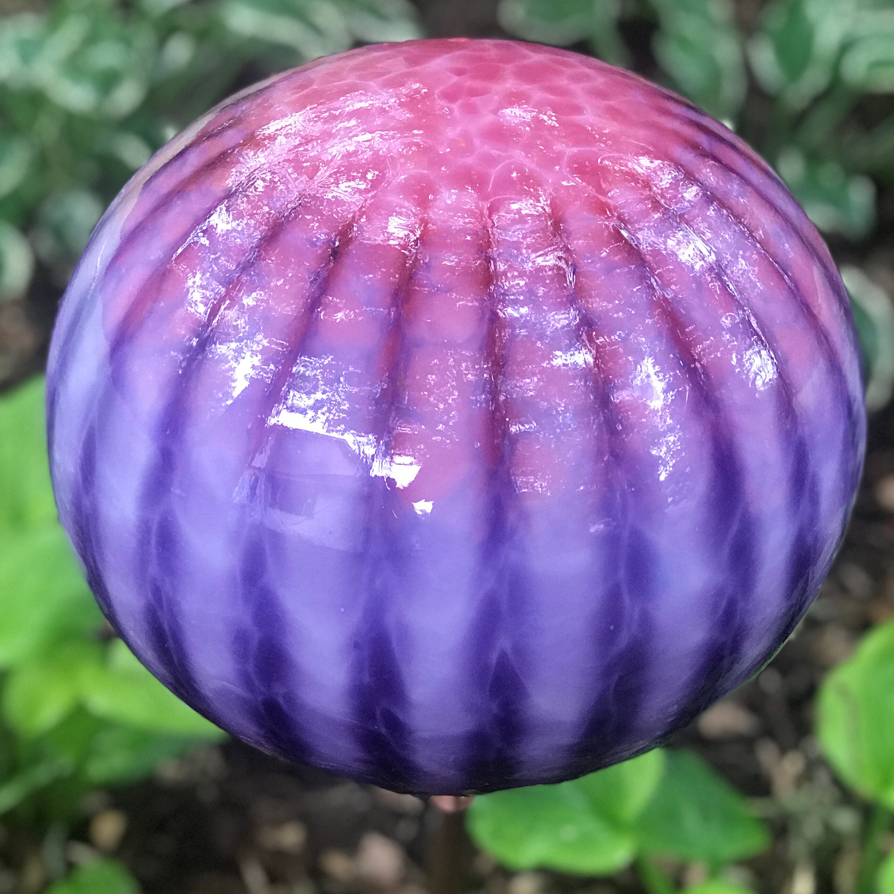 Sigwarth Glass Garden Globe Sculptures Hyacinth/ Ruby Dotted-Top ...