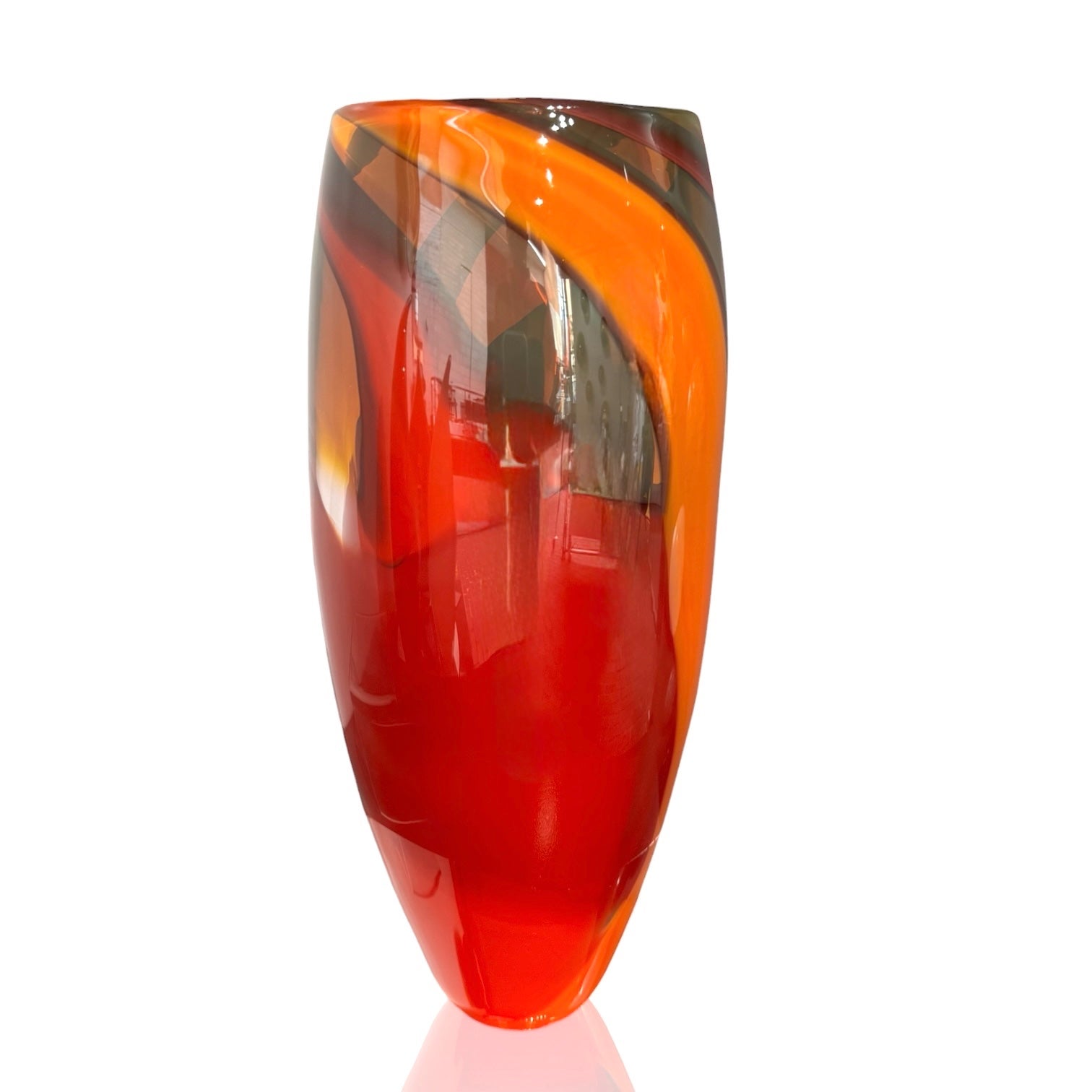 Watercolor Series Hot Palette Vase | Sigwarth Glass Studio