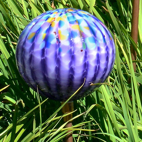Sigwarth Glass Garden Globe Sculptures Hyacinth Multi-Top Jewel Mix ...