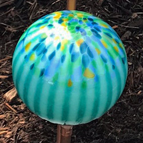 Sigwarth Glass Garden Globe Sculptures Lagoon Multi-Top Green mix ...
