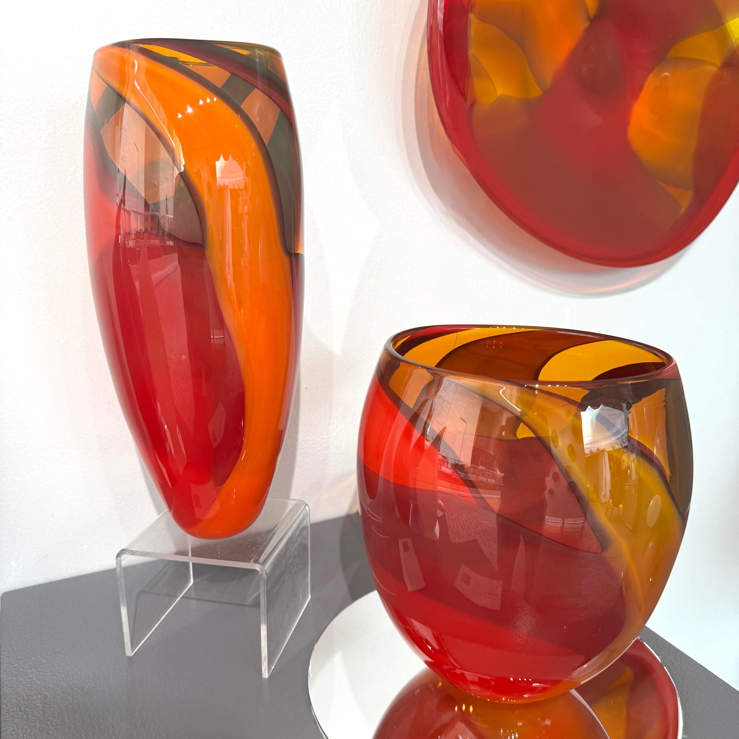 Watercolor Series Hot Palette Vase | Sigwarth Glass Studio